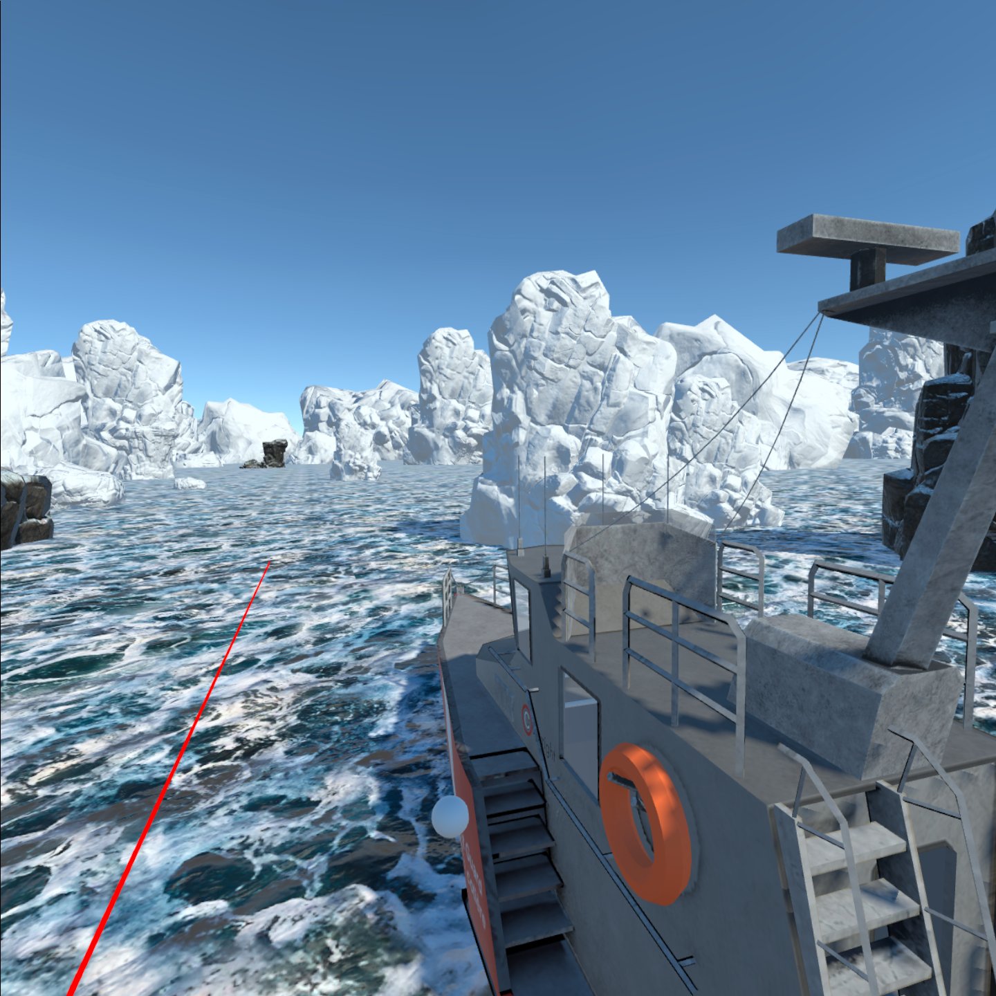 VR-Boat | A Virtual Reality game/scenario on a Boat, exploring the melting icebergs and polluted ...